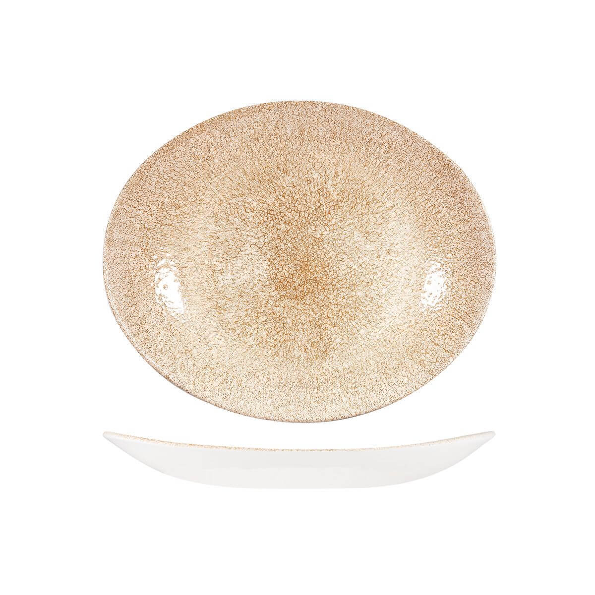 Studio Prints Raku Garnet Orange Oval Coupe Plate Garnet Orange ...